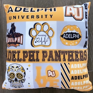 Custom COLLEGE Pillow With Insert Decorative Throw Pillow Dorm Room Bed ...