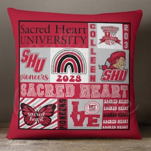 Custom COLLEGE Pillow With Insert | Decorative Throw Pillow | Dorm Room ...