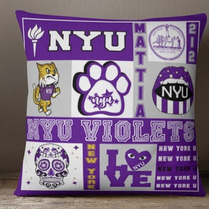 Custom COLLEGE Pillow With Insert Decorative Throw Pillow Dorm Room Bed ...