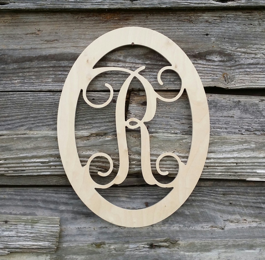 Wooden Monogram - Unpainted Wood Monogram - Wood Letters - Wooden ...