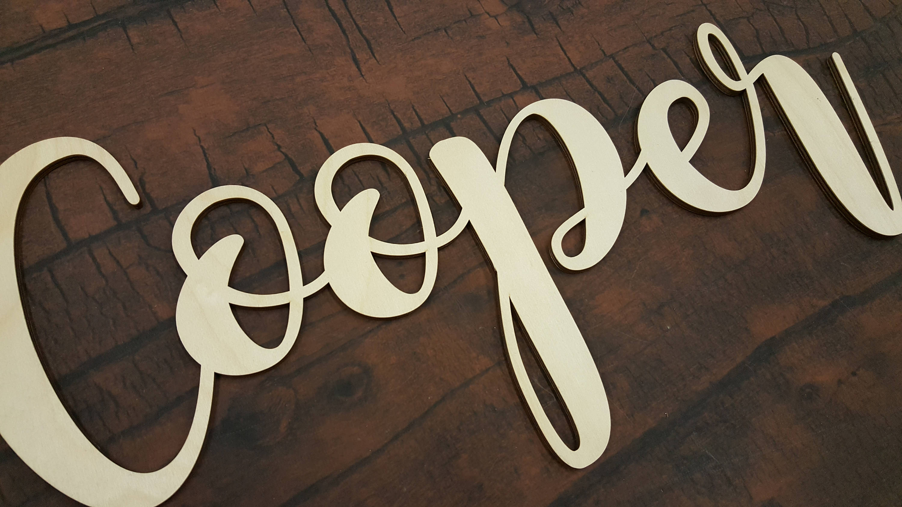 Unpainted Wall Name - Wooden Word Wall Hanging - Personalized Wall ...