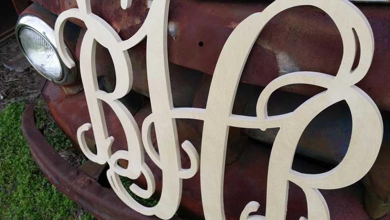 Wooden Monogram 24 Unpainted Wood Monogram Wood - Etsy