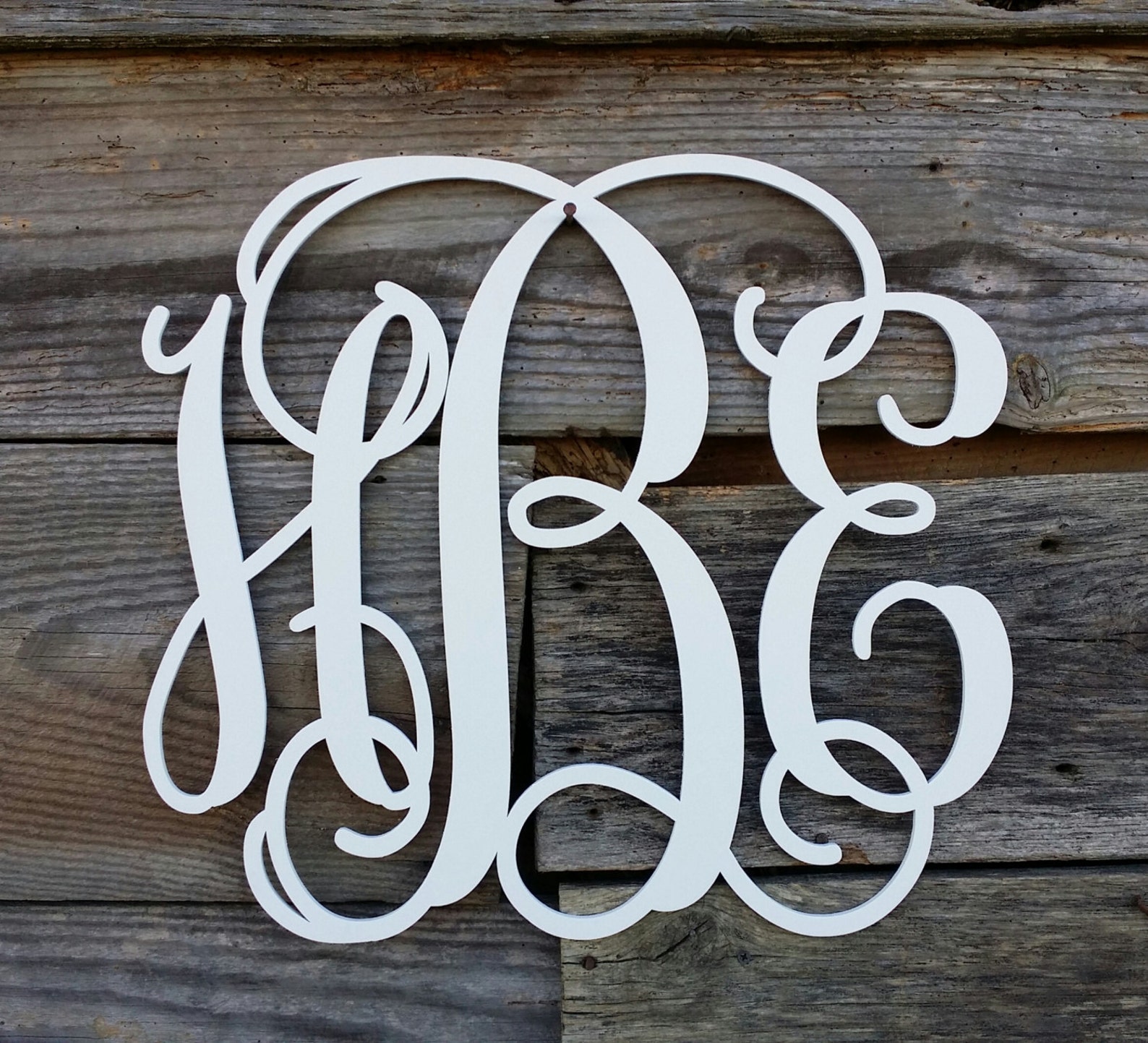 Painted Wooden Monogram Wooden Monogram Wall Hanging - Etsy