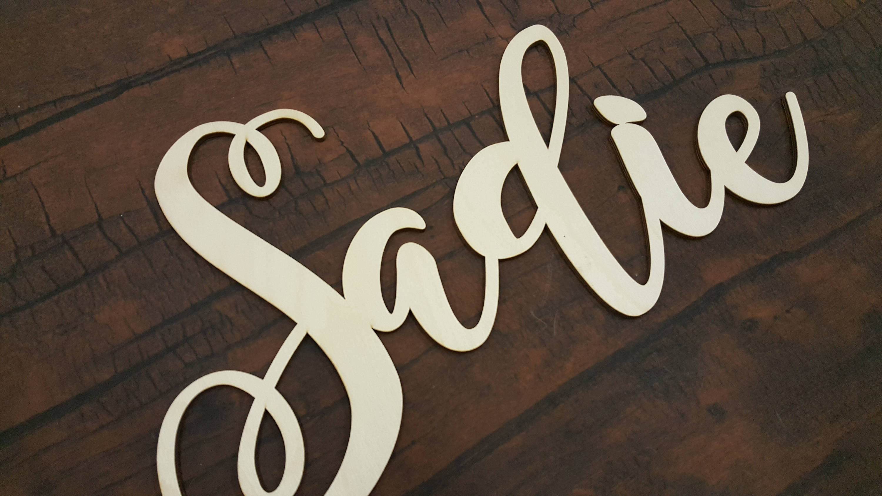 Unpainted Wall Name - Wooden Word Wall Hanging - Personalized Wall ...