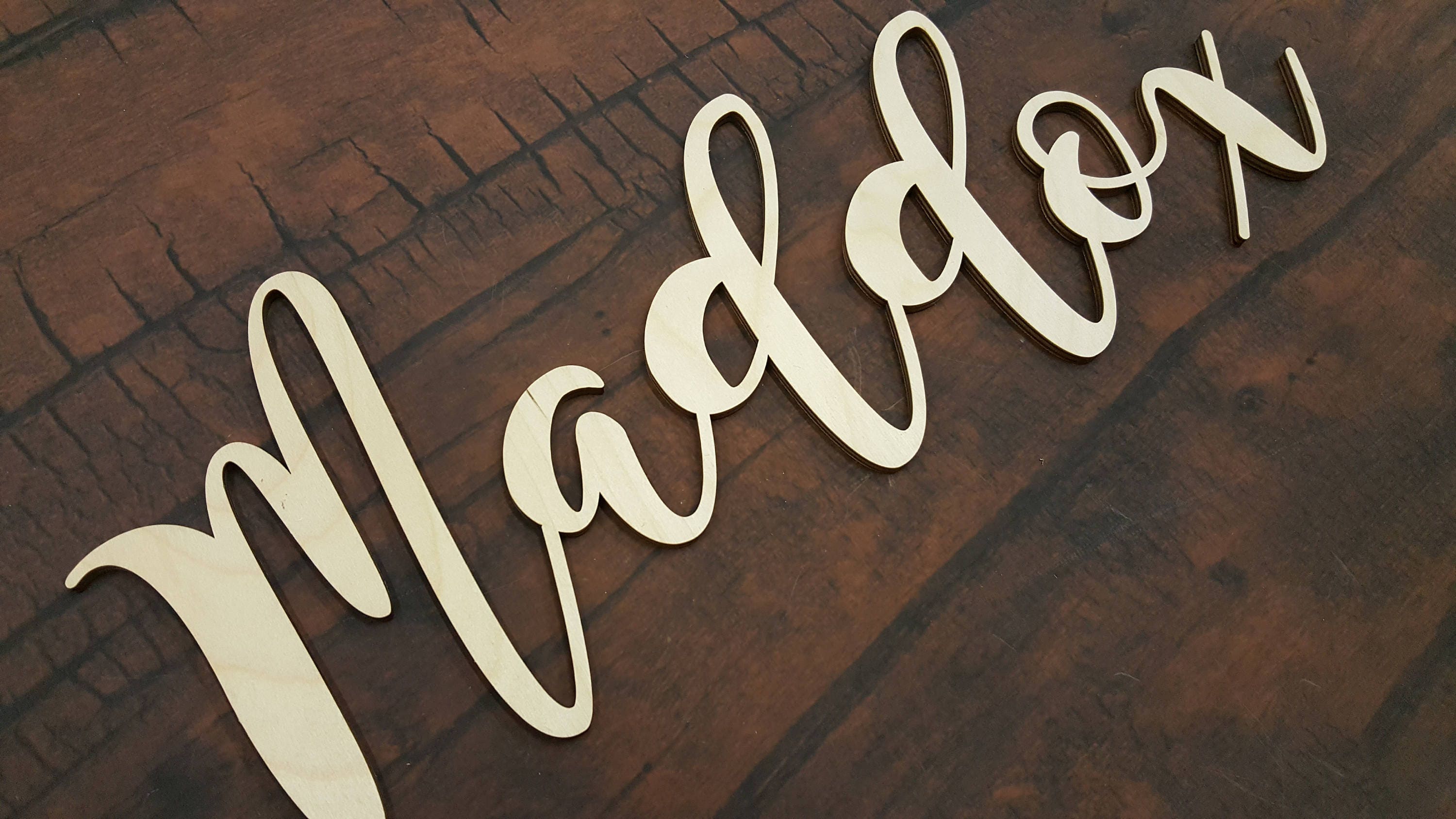 Unpainted Wall Name Wooden Word Wall Hanging Personalized - Etsy