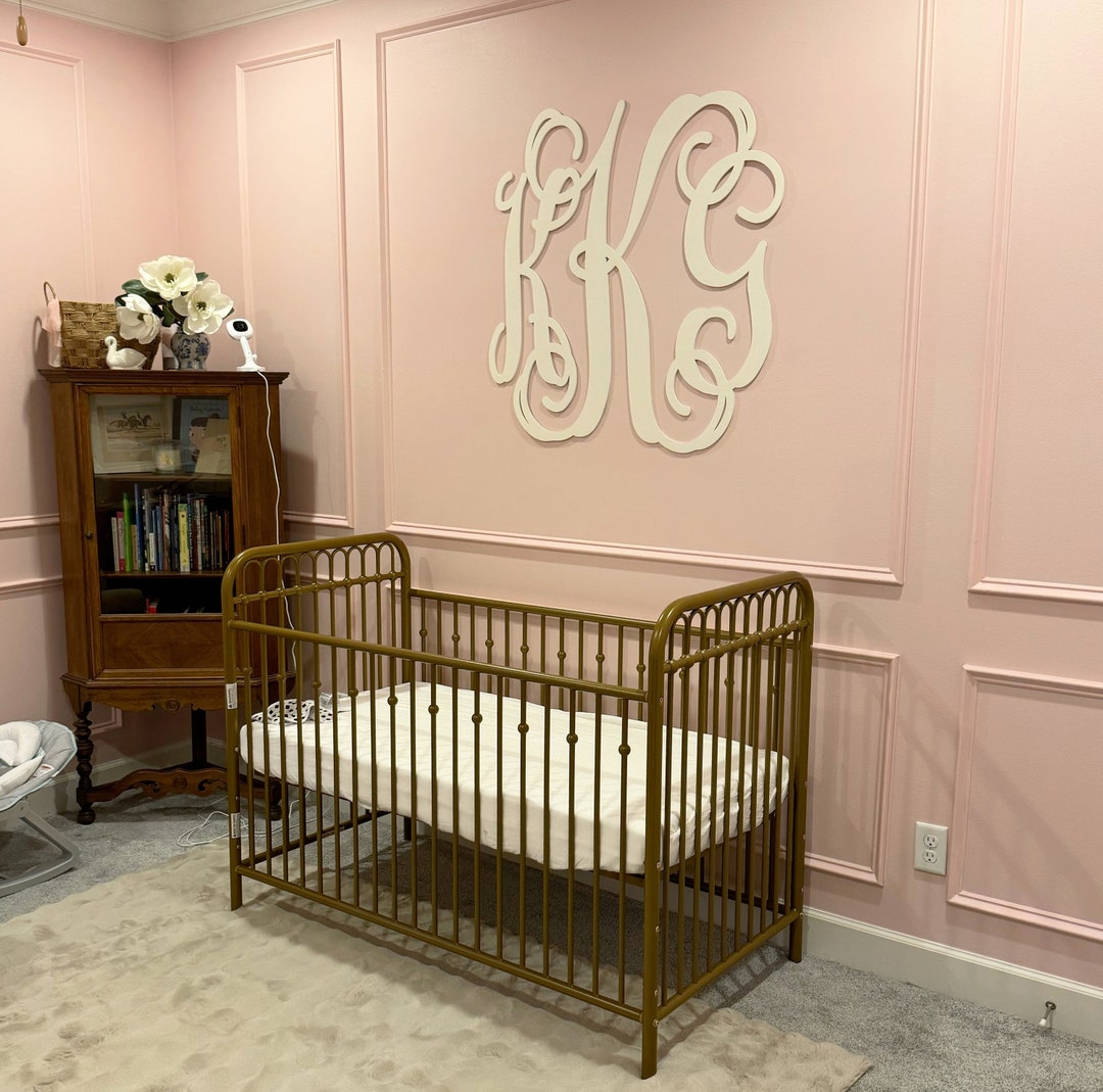 Crib Monogram, Wooden Initials for Nursery, Wooden Monogram Wall ...