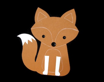 Fox paper cut out | Etsy