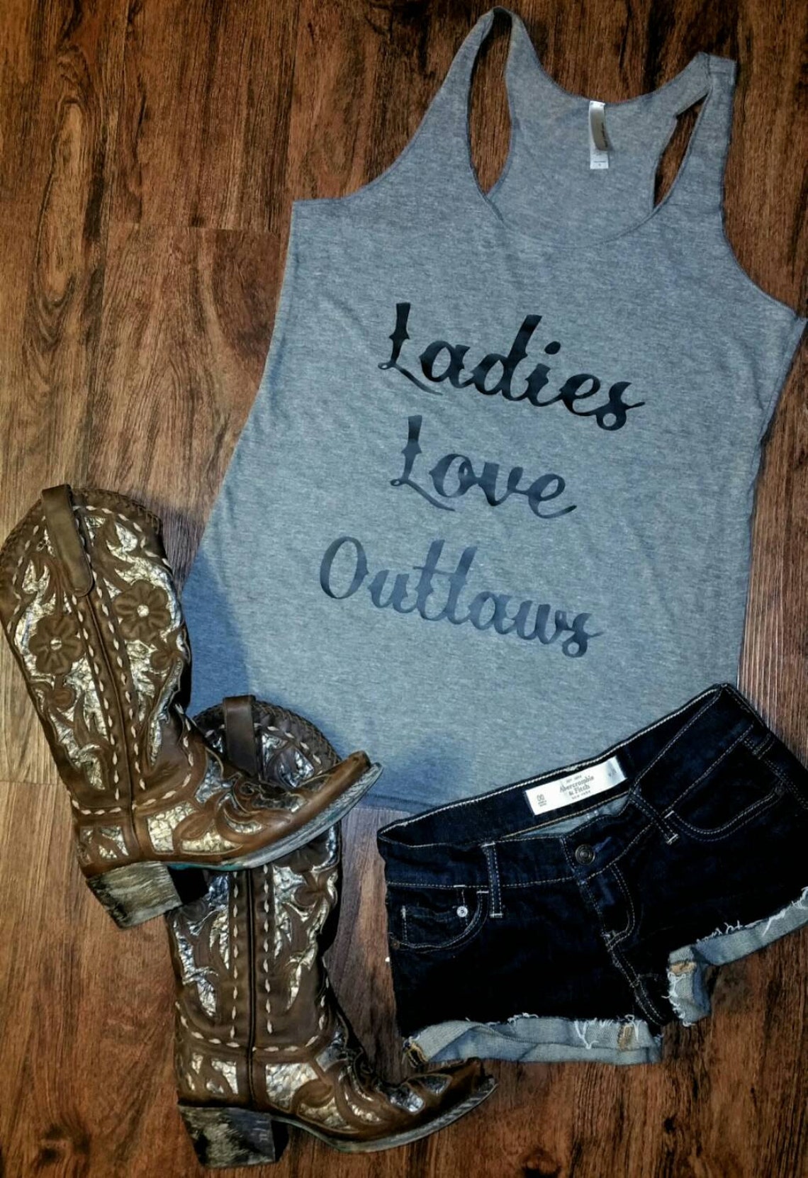 Ladies Love Outlaws Tri-blend Tank Shirt - Etsy