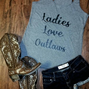 Ladies Love Outlaws Tri-blend Tank Shirt - Etsy