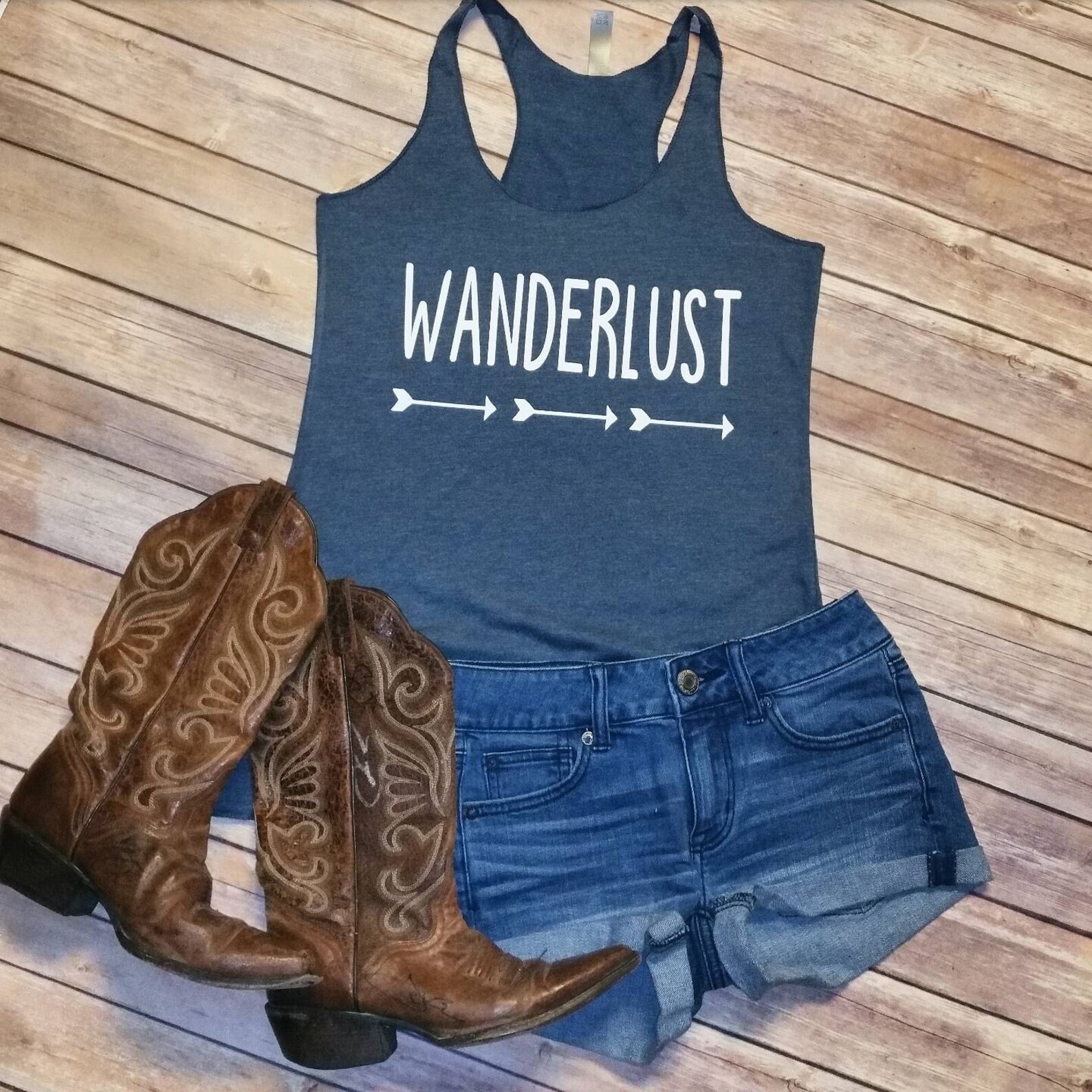 Wanderlust Tri-blend Racerback Tank Shirt - Etsy