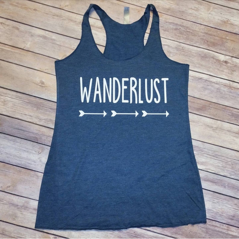 Wanderlust Tri-blend Racerback Tank Shirt | Etsy