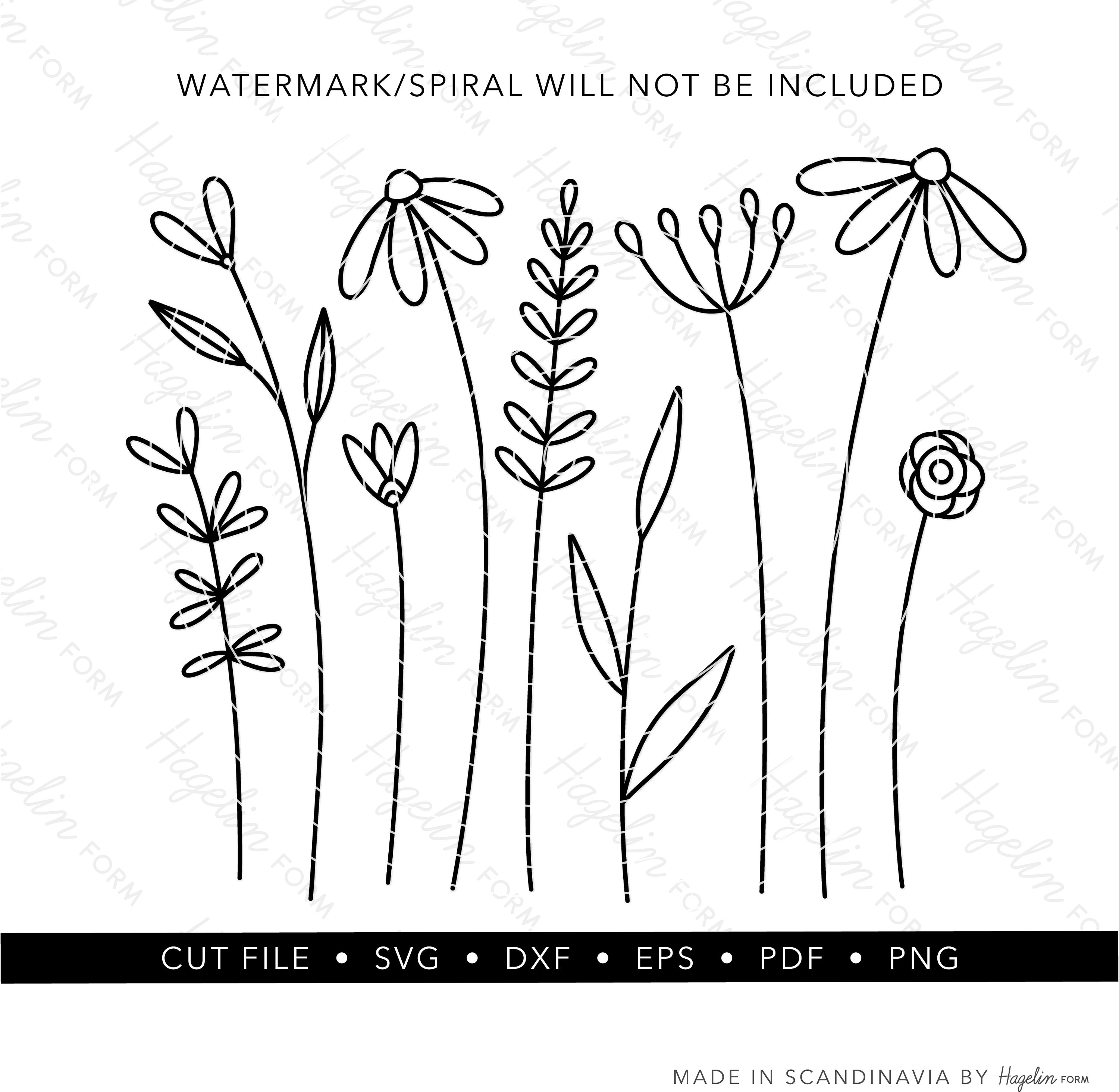 Wildflowers SVG Wildflower Cut File Flowers Svg Florals - Etsy