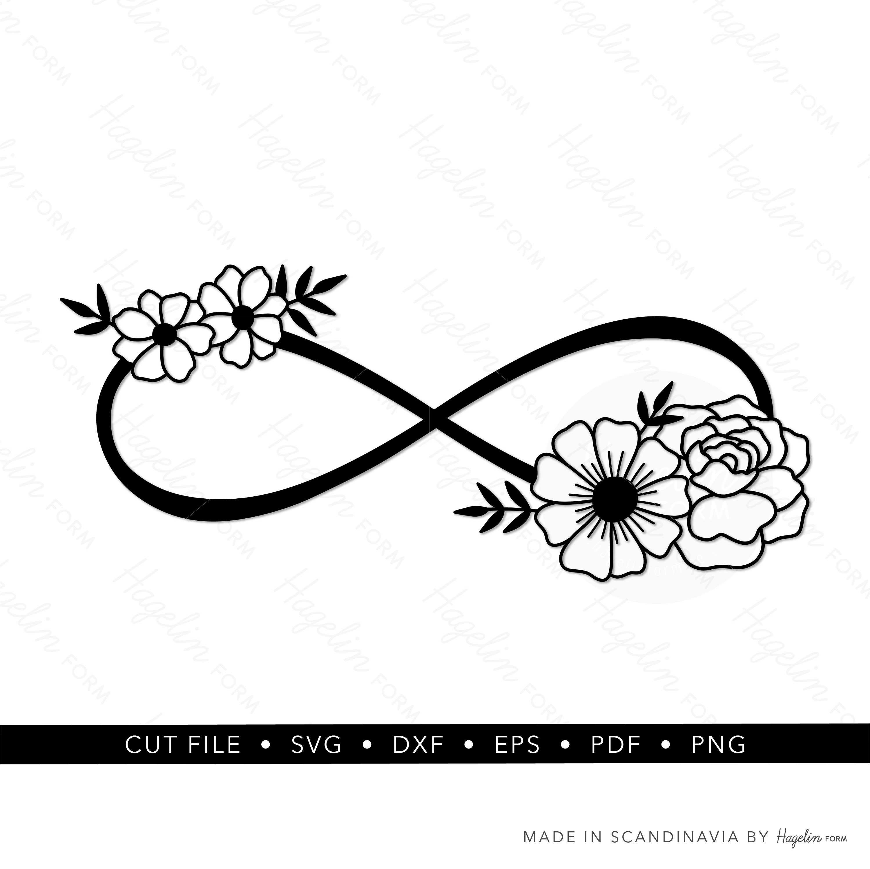 SVG Infinity Symbol With Flowers. Floral Infinity Cut File. - Etsy