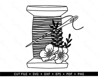 Spool of Thread Svg - Etsy