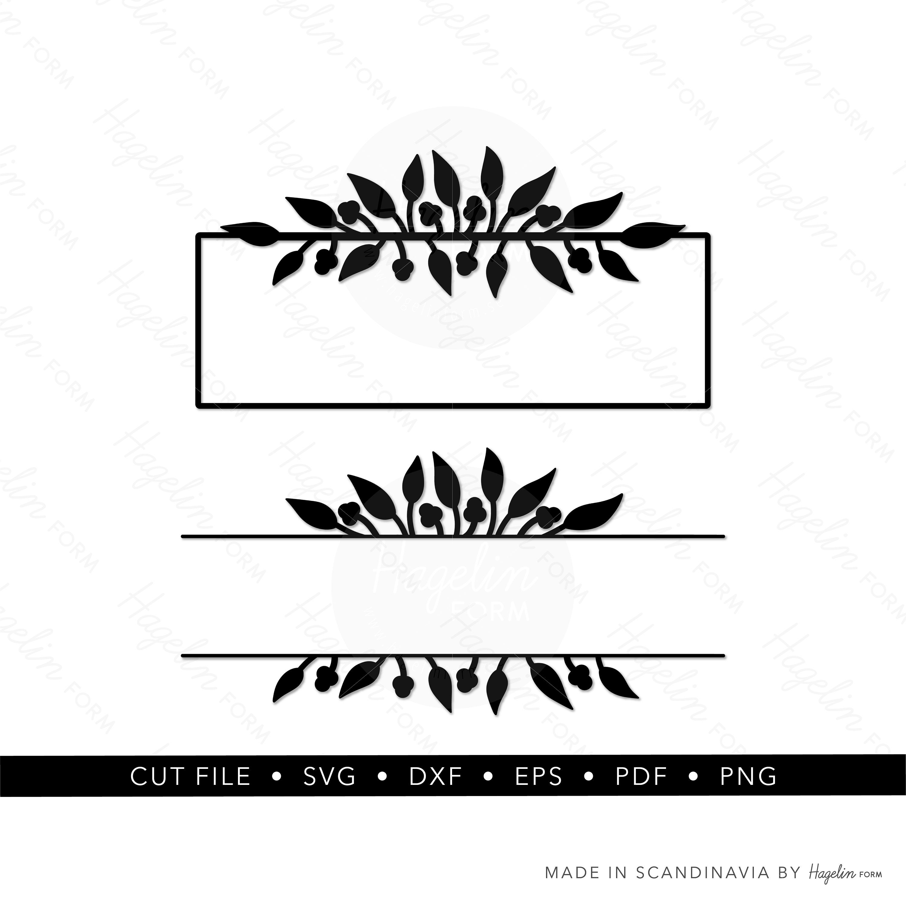 Frame SVG Floral SVG Frame Split Frame Cut File Floral - Etsy