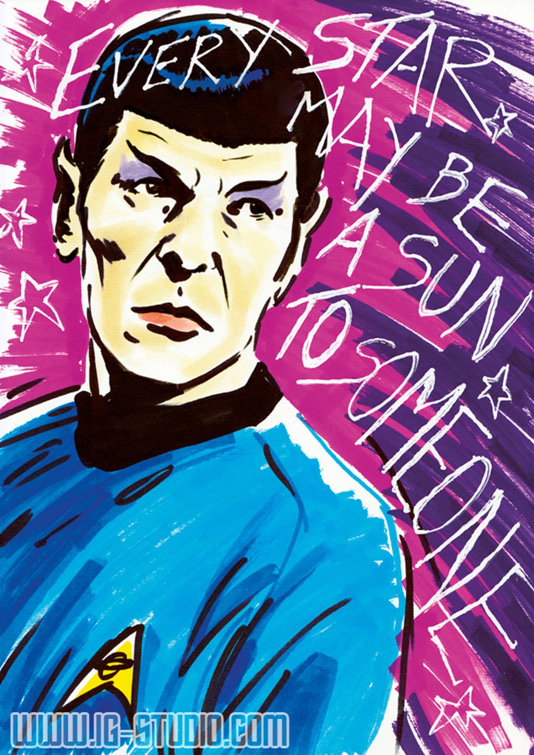 Carl Sagan Reach the Stars - Leonard Nimoy as Mr Spock © Iván García ...