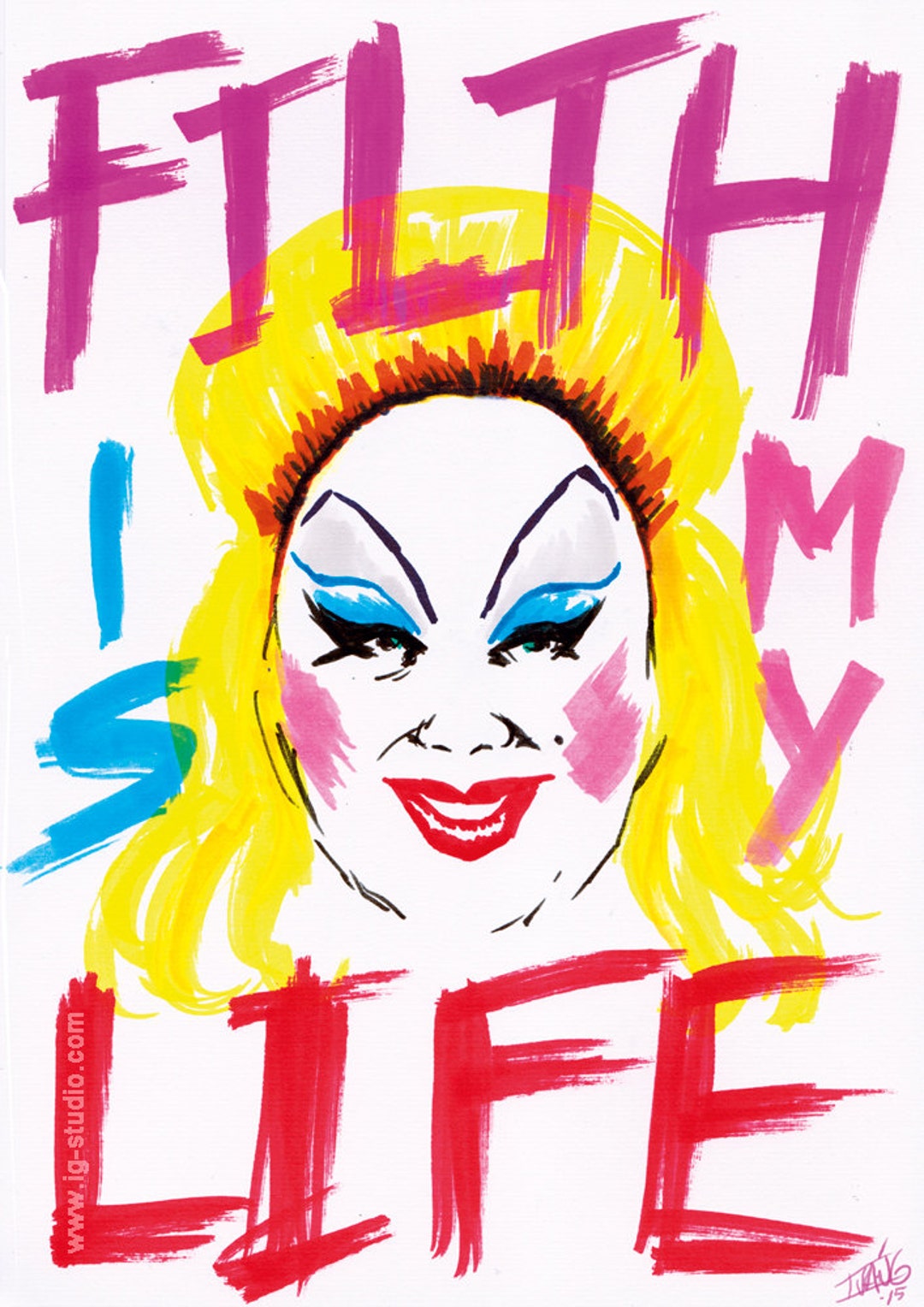 Divine , Filth is My Life (signed Prints) © Iván García - Etsy