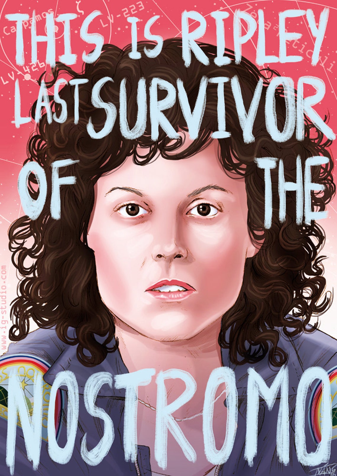 Lt. Ellen Ripley Says signed Prints © Iván García. - Etsy