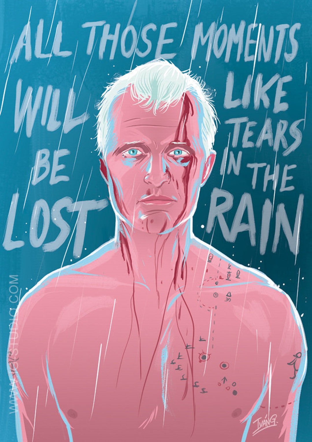 Rutger Hauer as Roy Batty From Blade Runner (signed Prints) © Iván ...