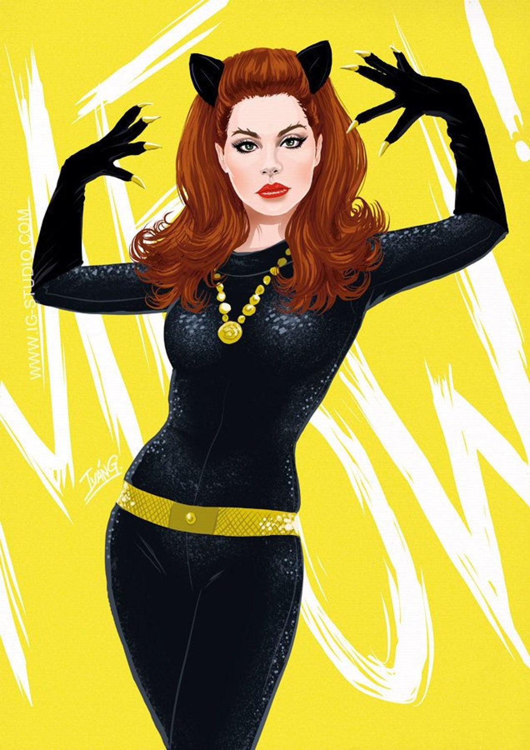 Lana Del Rey as Julie Newmar's Catwoman (signed Prints) © Iván García ...