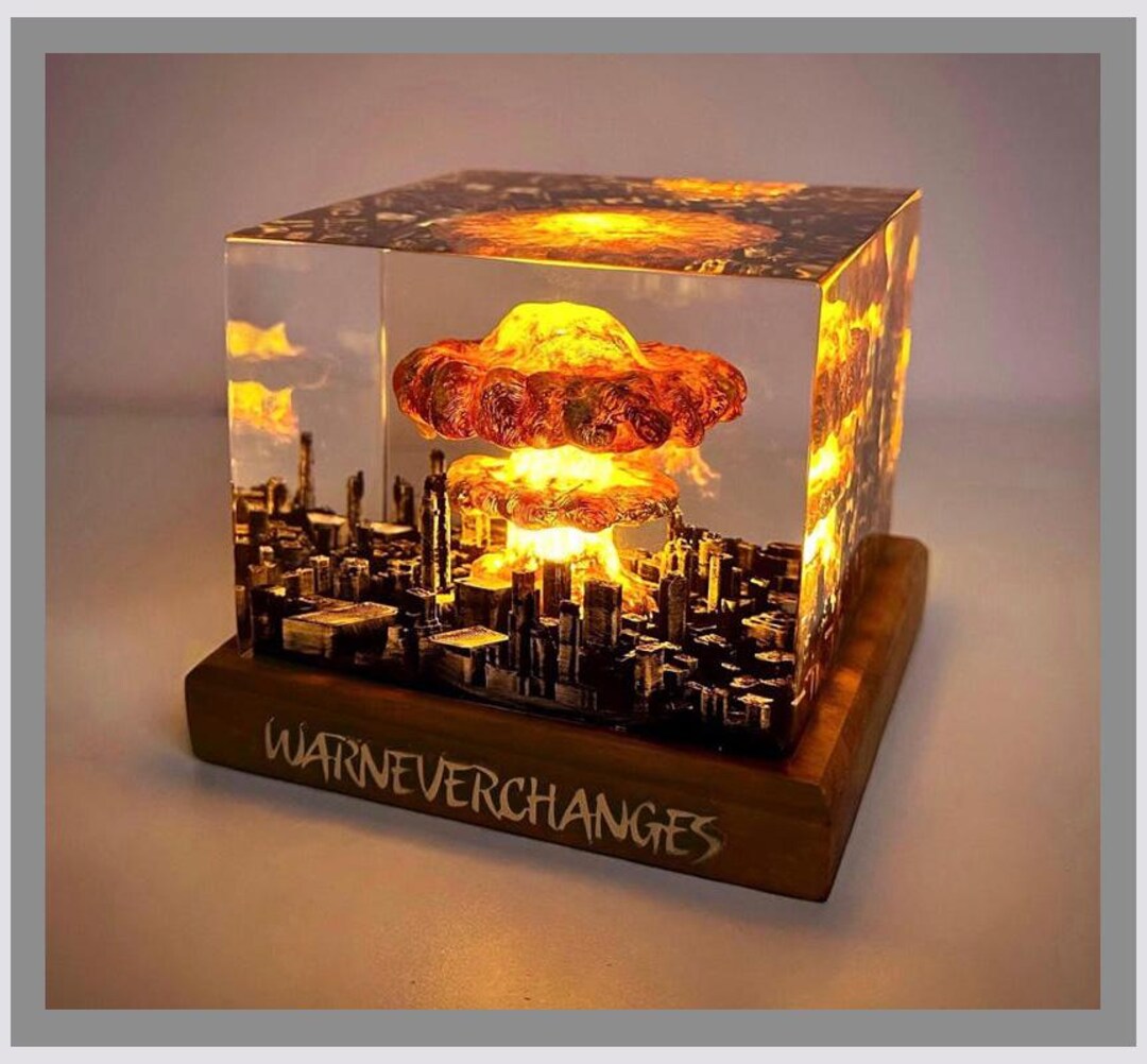 Explosion Resin Diorama, Atomic Bomb Resin Lamp, Nuke Bomb Fallout 4 ...