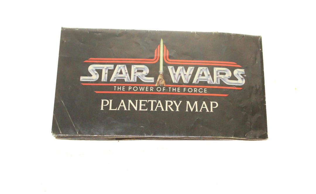 Endor Sanctuary Moon Planetary Map Vintage Star Wars Power of the Force ...
