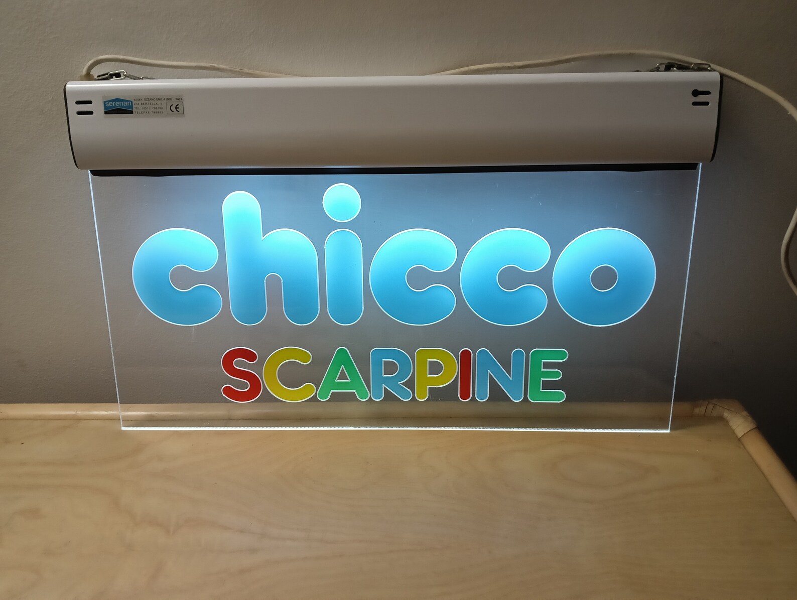 Chicco Luminous Sign Advertising Made in Italy Shoes - Etsy
