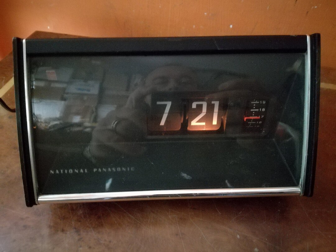 National Panasonic RD 7052FB Flip Clock Rare Japan 1970s - Etsy