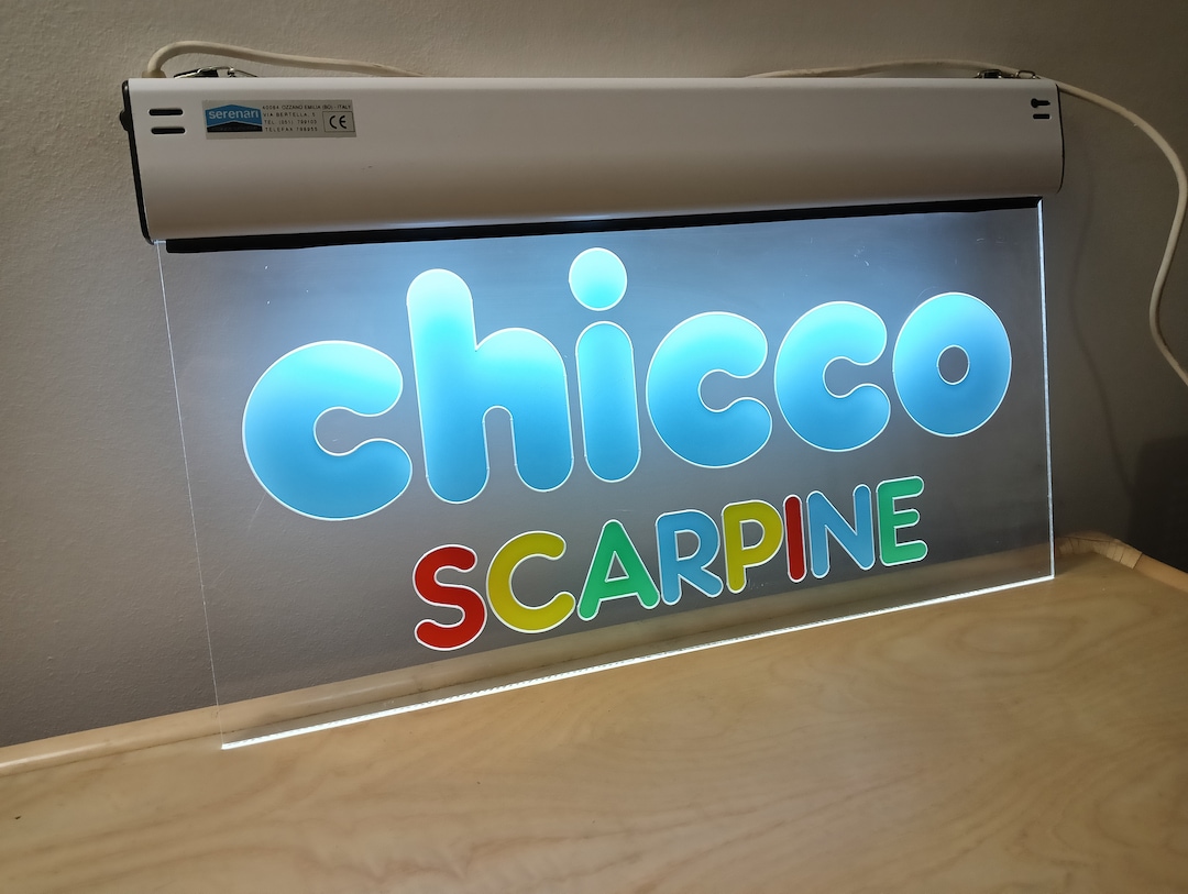 Chicco Luminous Sign Advertising Made in Italy Shoes - Etsy