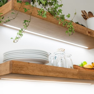 Floating Shelf With LED Lights, Kitchen Shelving, FREE Shipping ...