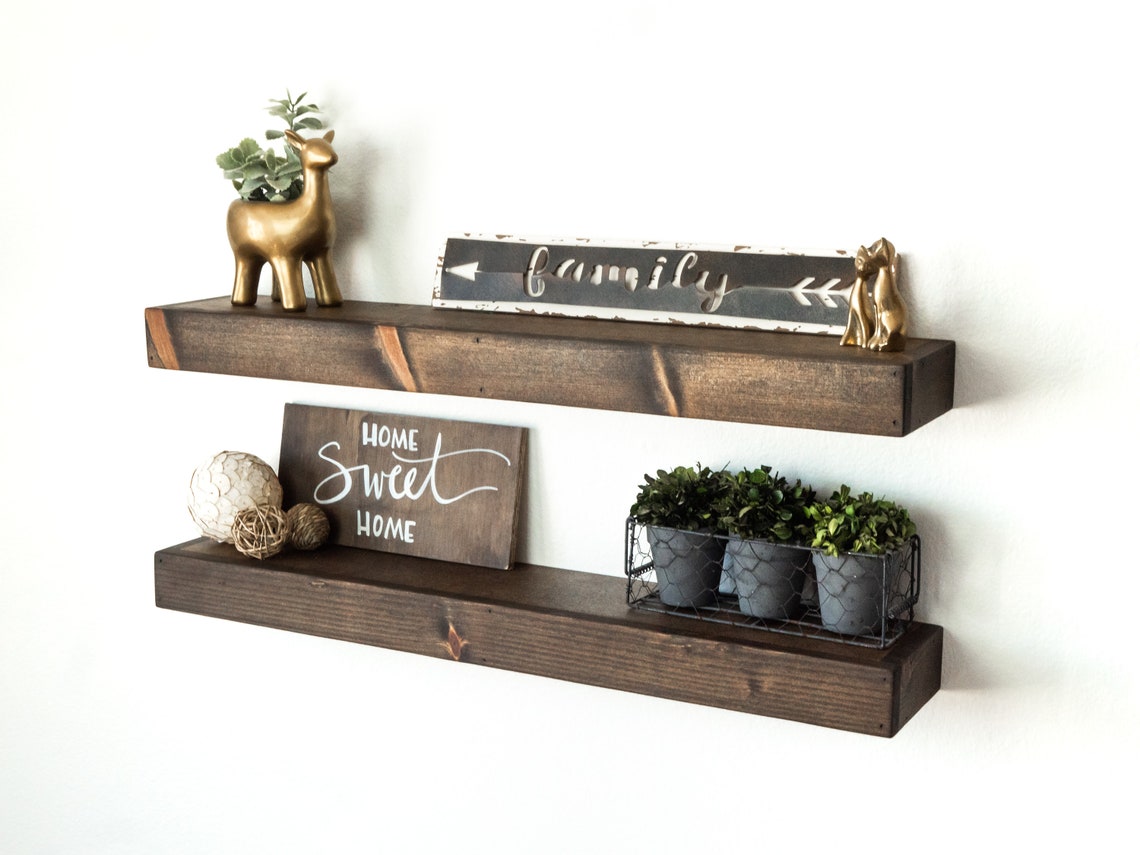Kitchen Floating Shelves Rustic Shelving FREE SHIPPING Wood - Etsy