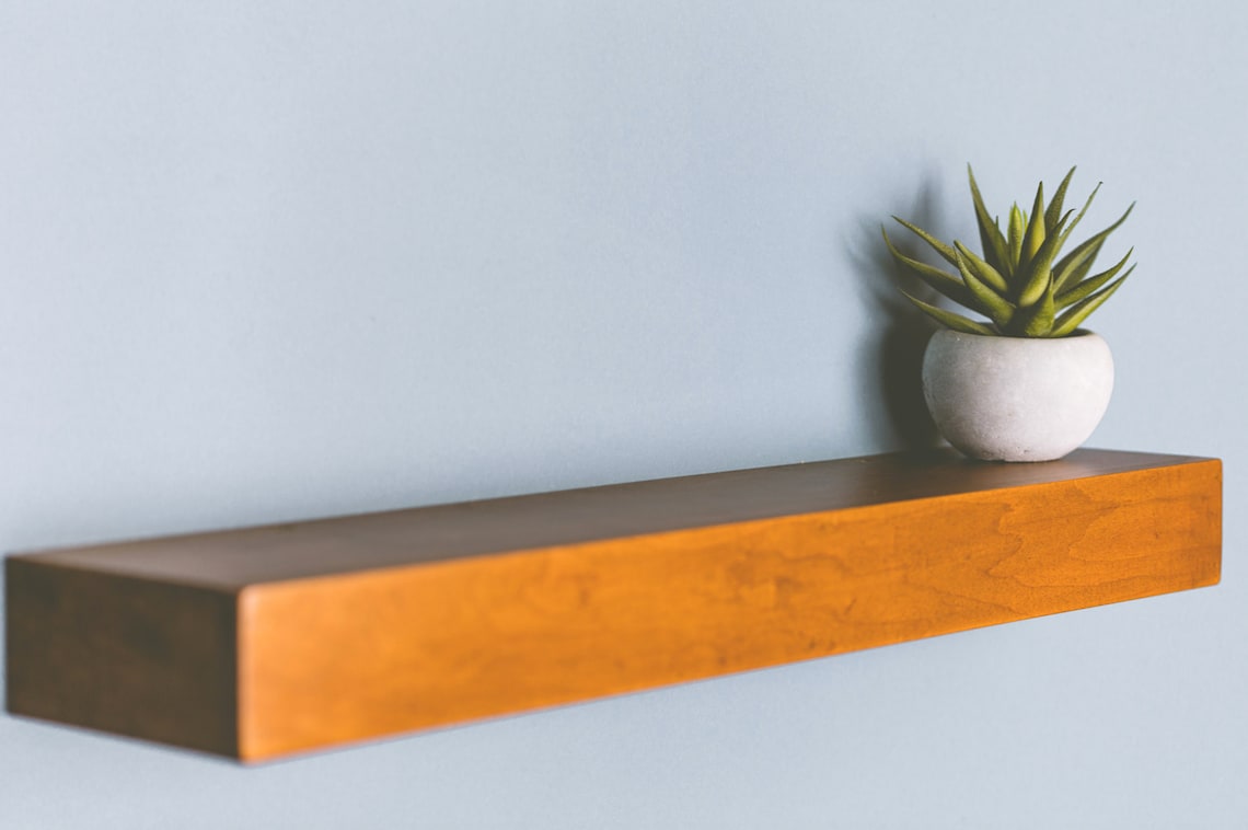 Modern Floating Shelves Maple Wood Shelf FREE Shipping ANY - Etsy