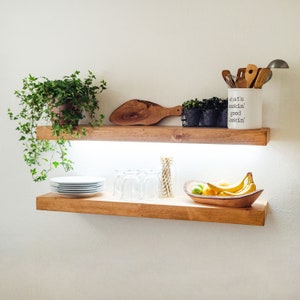 Floating Shelf With LED Lights, Kitchen Shelving, FREE Shipping ...