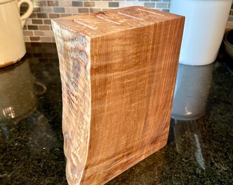 Custom Handmade Live Edge MAPLE Kitchen RUSTIC ART & Countertop Knife ...