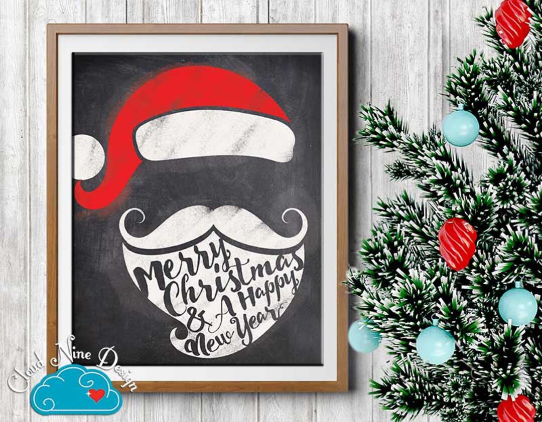 Christmas Printable Sign 8x10 Santa Decoration Sign winter Party ...