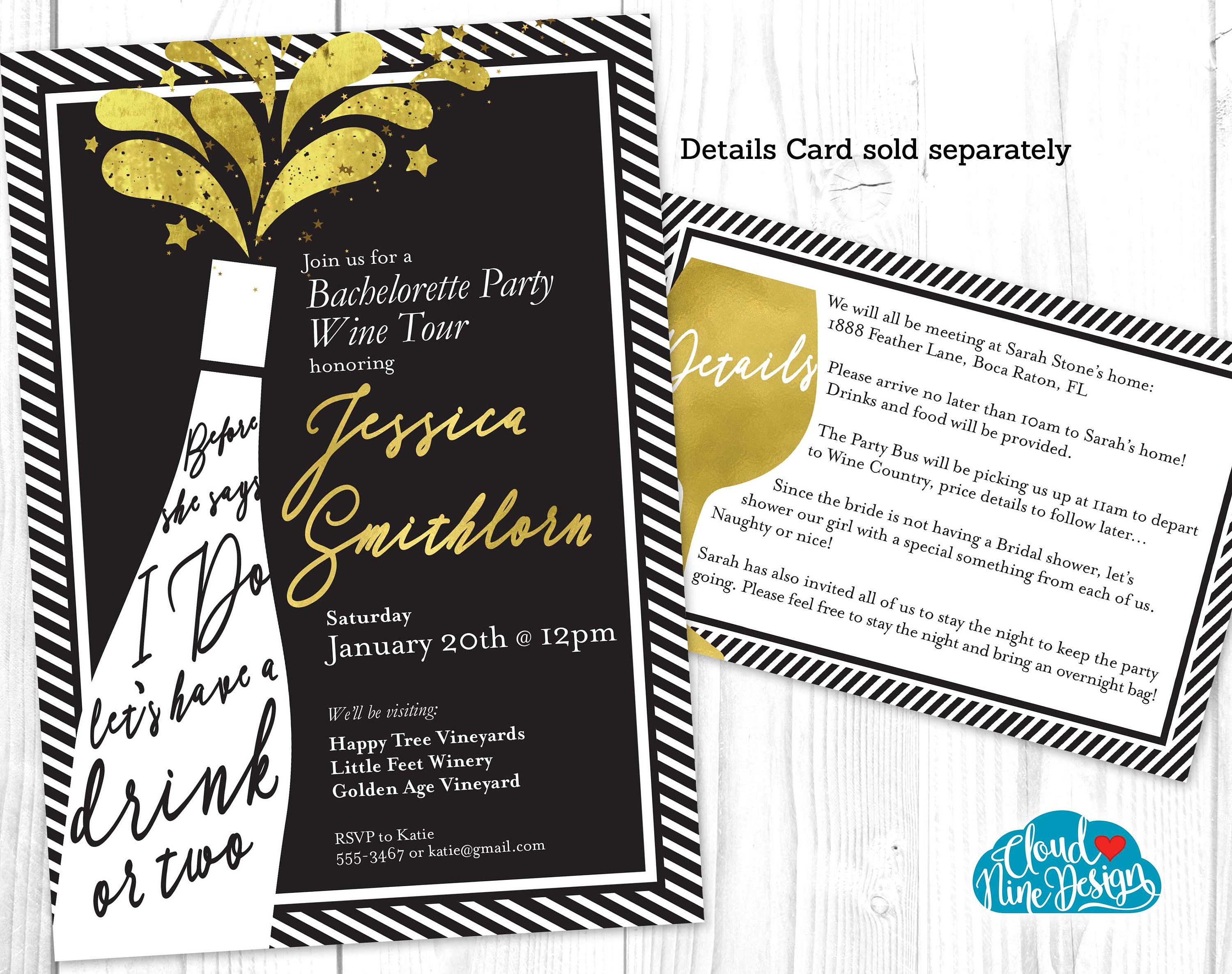 Bachelorette Invitation Wine Themed Wine Tasting Party Wine | Etsy