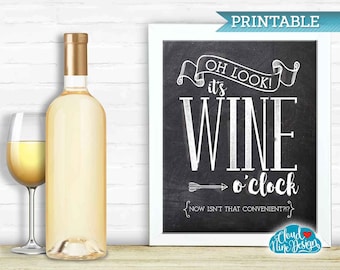 Wine Decor, Set of 3 Printable Wine Signs, Wine-themed Party ...