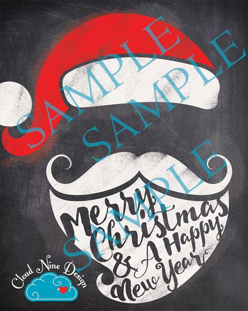 Christmas Printable Sign 8x10 Santa Decoration Sign Winter | Etsy