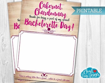 Bachelorette Party Thank You Note Printable DIY Bridal | Etsy