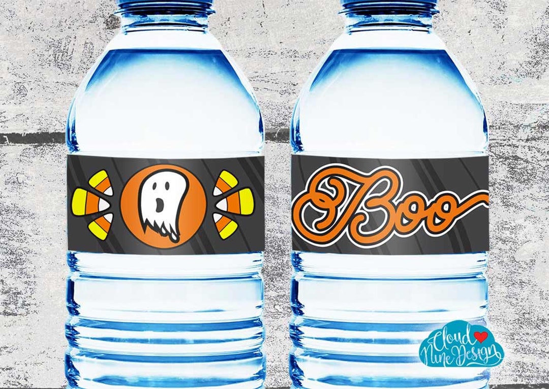 Halloween Water Bottle Labels PRINTABLE {digital Download} Diy-ghosts ...