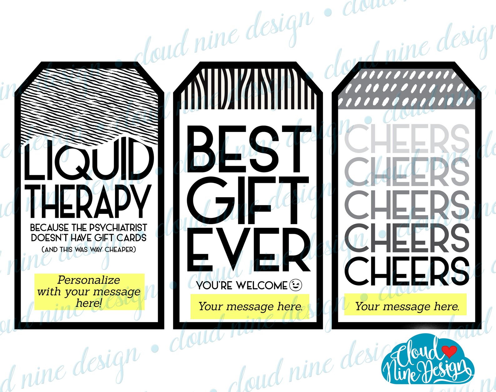 Wine Tags Gift Tags for Beer Wine Liquor Thank You Gift | Etsy