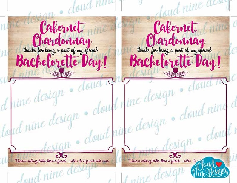 Thank You Note Bachelorette Party Thank You Printable DIY - Etsy