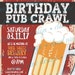 Birthday Pub Crawl Invitation, Bar Crawl, PRINTABLE Invitation-beer ...