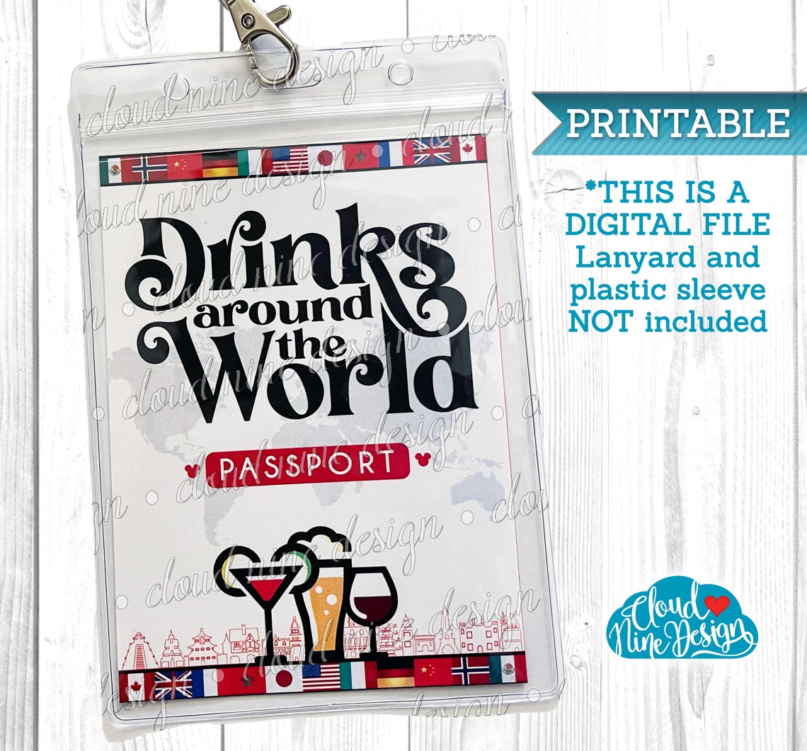 Drinking Around the World Passport for Epcot, Day Drinking List ...