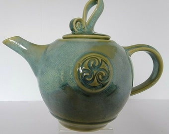 Irish Celtic Pottery 'tea Pot' - Etsy