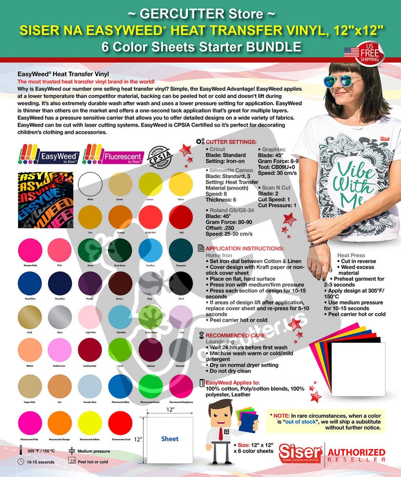 SISER NA Easyweed® Heat Transfer Vinyl 12 X 12 - Etsy
