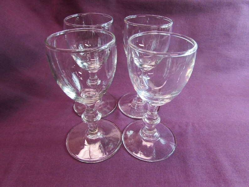 Libbey Rock Sharpe Bamboo Stem Small Sherry Set of 4 - Etsy