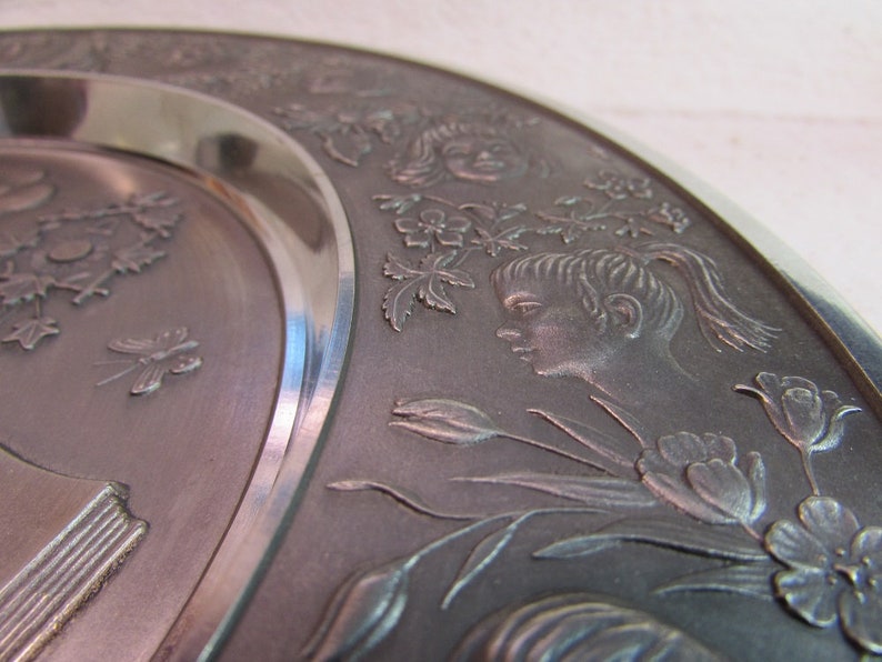 Pewter Birth Plate | Etsy