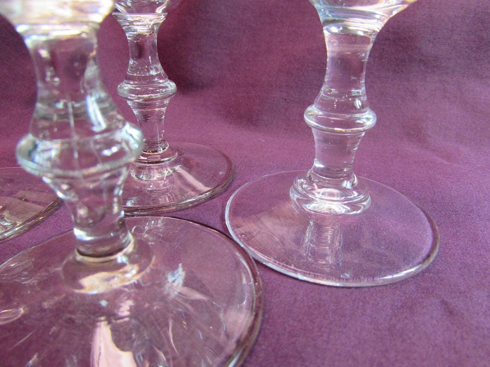 Libbey Rock Sharpe Bamboo Stem Small Sherry Set of 4 - Etsy