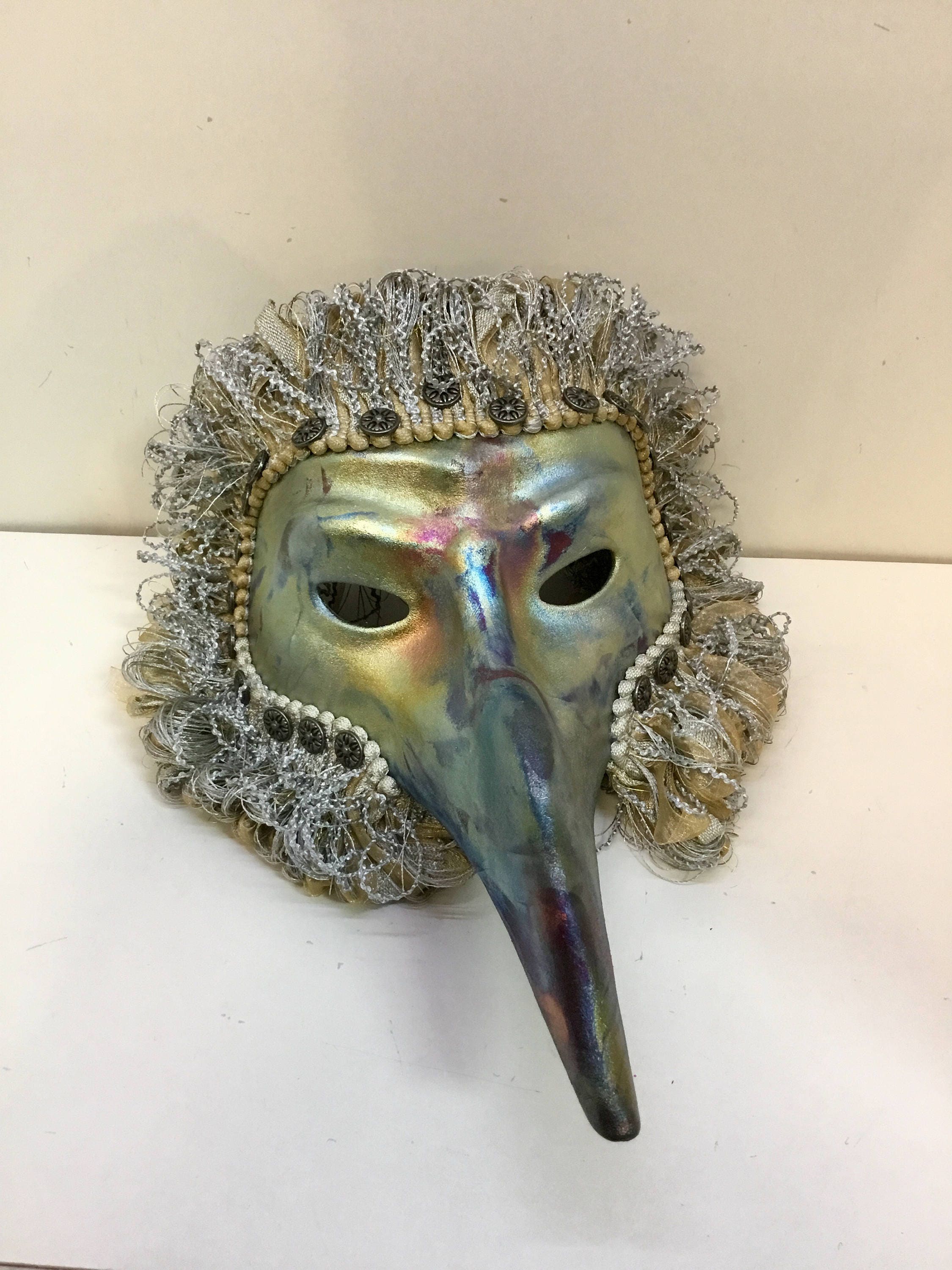 Original Mardi Gras Mischief Masquerade Raku Mask by Connie - Etsy